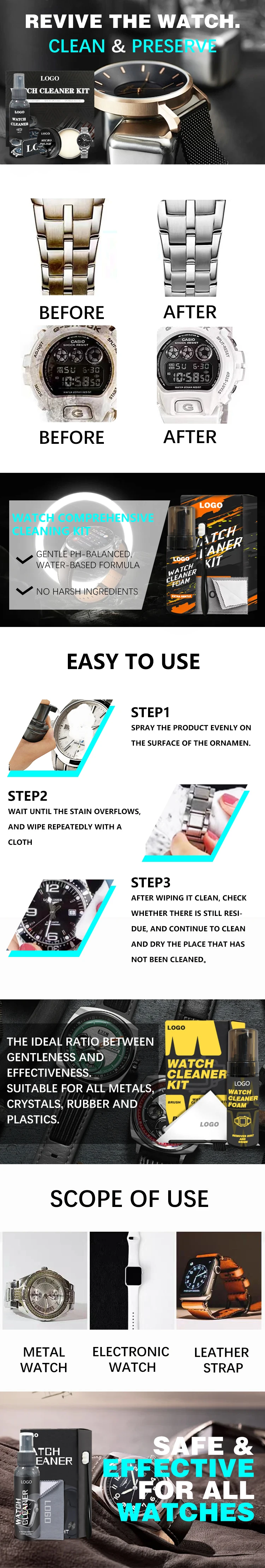 High Luxury Watches Cleaning Kit - Shuixian Brand