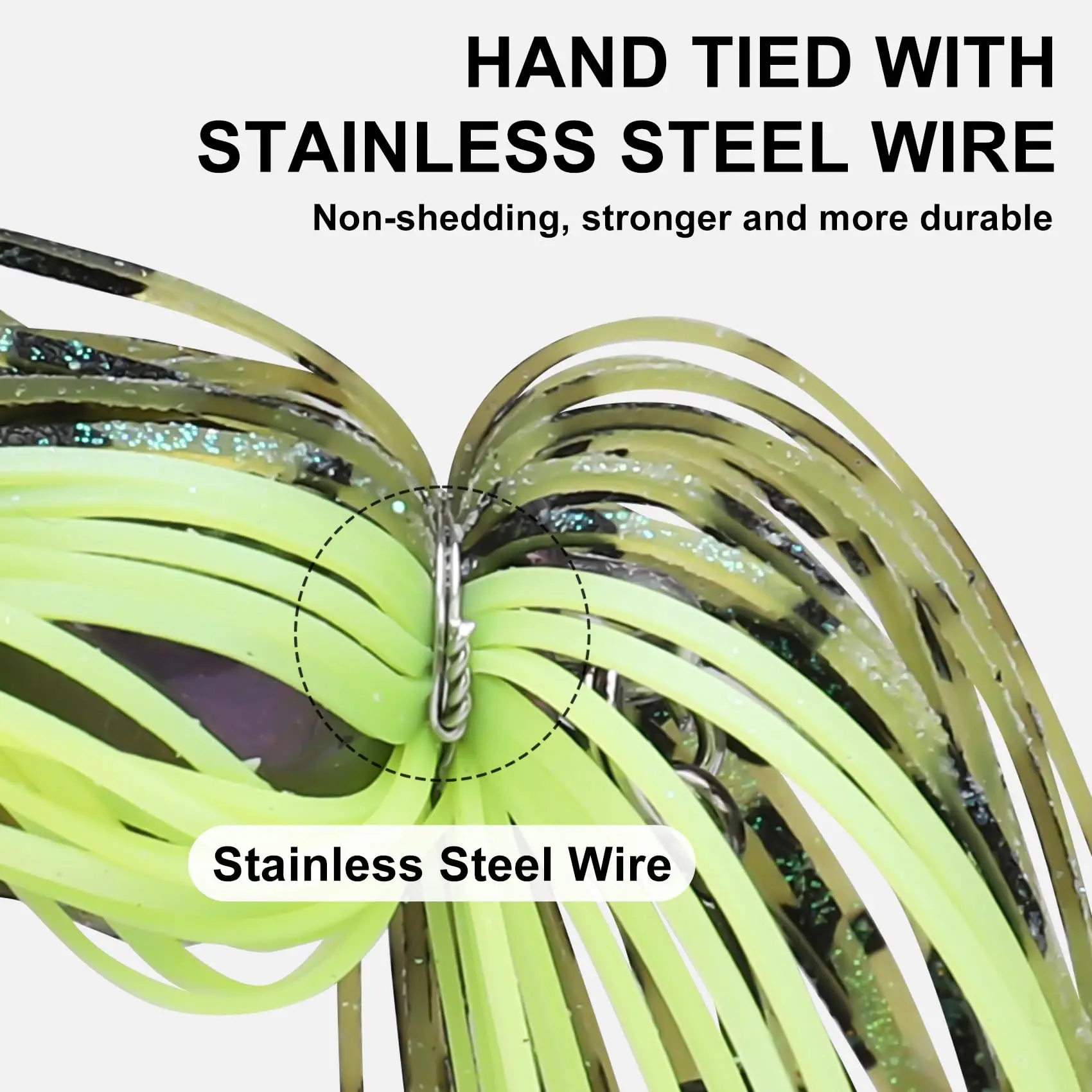 Truscend Swim Jig Fishing Lures Silicone Rubber Skirt Sticky-sharp Bkk ...