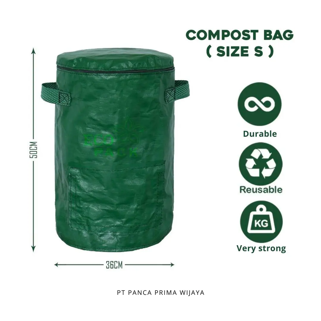 High Quality 50L Eco-Pack Compost Bag for Organic Agricultural Waste ...