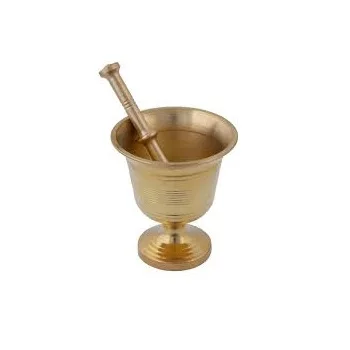 Antique Brass Mortar And Pestle For Grinding Herbs Spices Imam Dasta ...