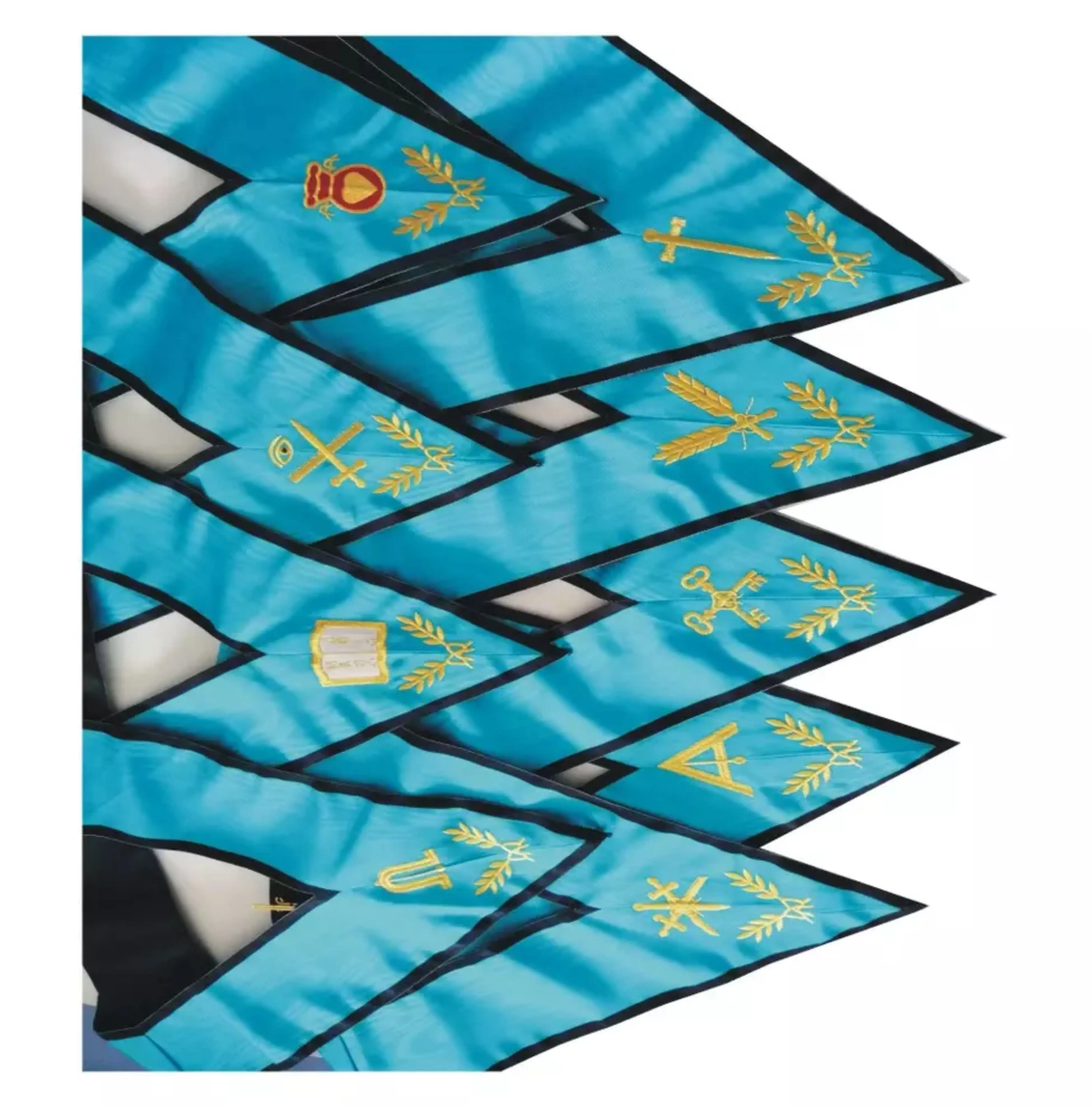 Masonic French Regalia Officer's Ranks Rite Of Memphis Misraim Set Of 9 ...