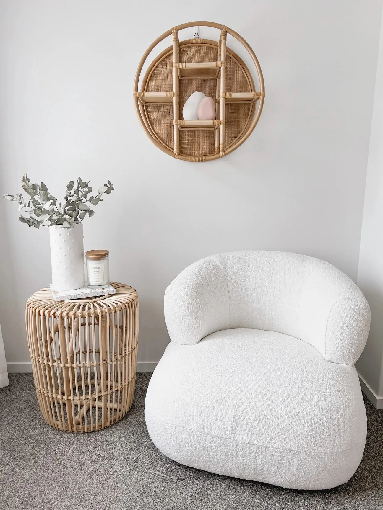 New Innovation Home Organization Rattan Wall Mounting Shelves Storage ...