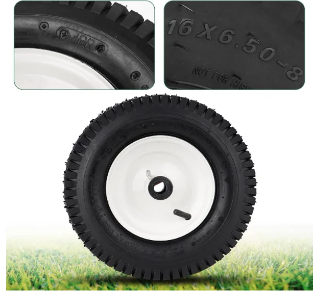 16inch Pneumatic Rubber Tires With Rim 650-8 Pneumatic Natural Rubber ...