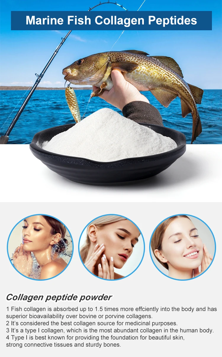 Pure Marine Collagen Peptide Hydrolyzed Beauty Vital Fish Collagen ...