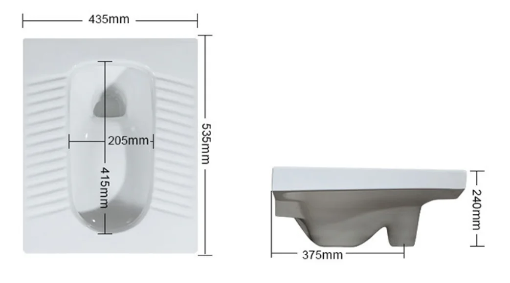 Jadile - New Sanitary Ware Asian Toilet Squatting Pan Ceramic