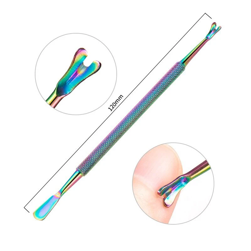 Wholesale Custom Design Pusher Fork Dead Skin Nail Art Files Uv Gel Polish Remove Manicure Care ...