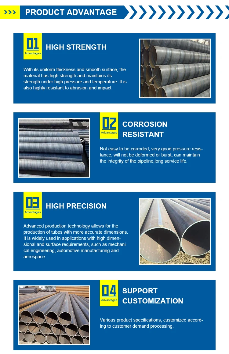 Large Diameter Civil Engineering Spiral Pipes ERW Welded