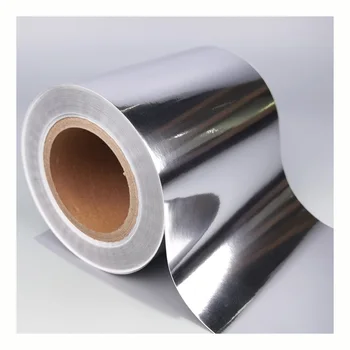 Factory Price Continuous Label Material Coated Glossy Metallized Silver ...