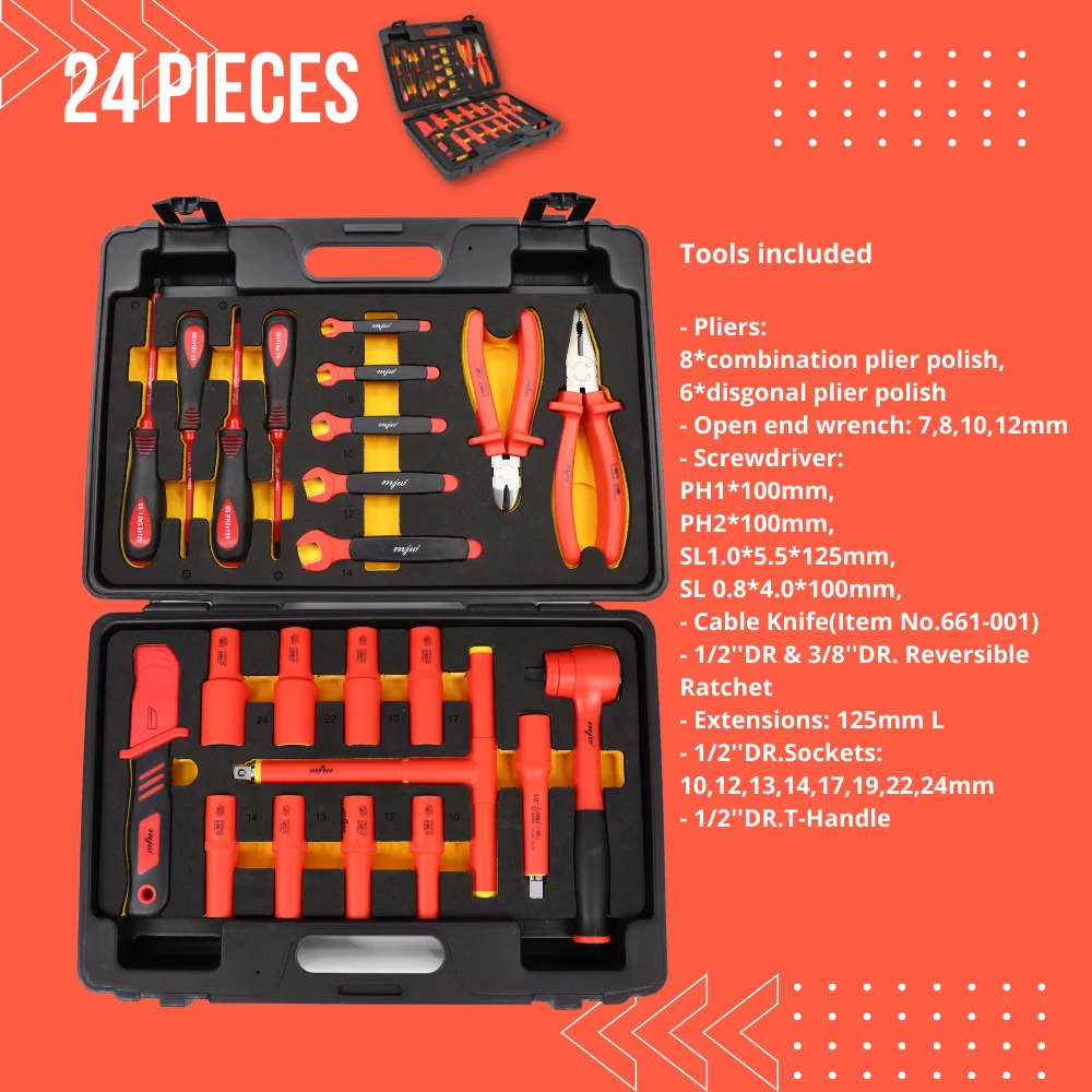 24pcs 1000V Insulated Tool Set Electrian Tools| Alibaba.com