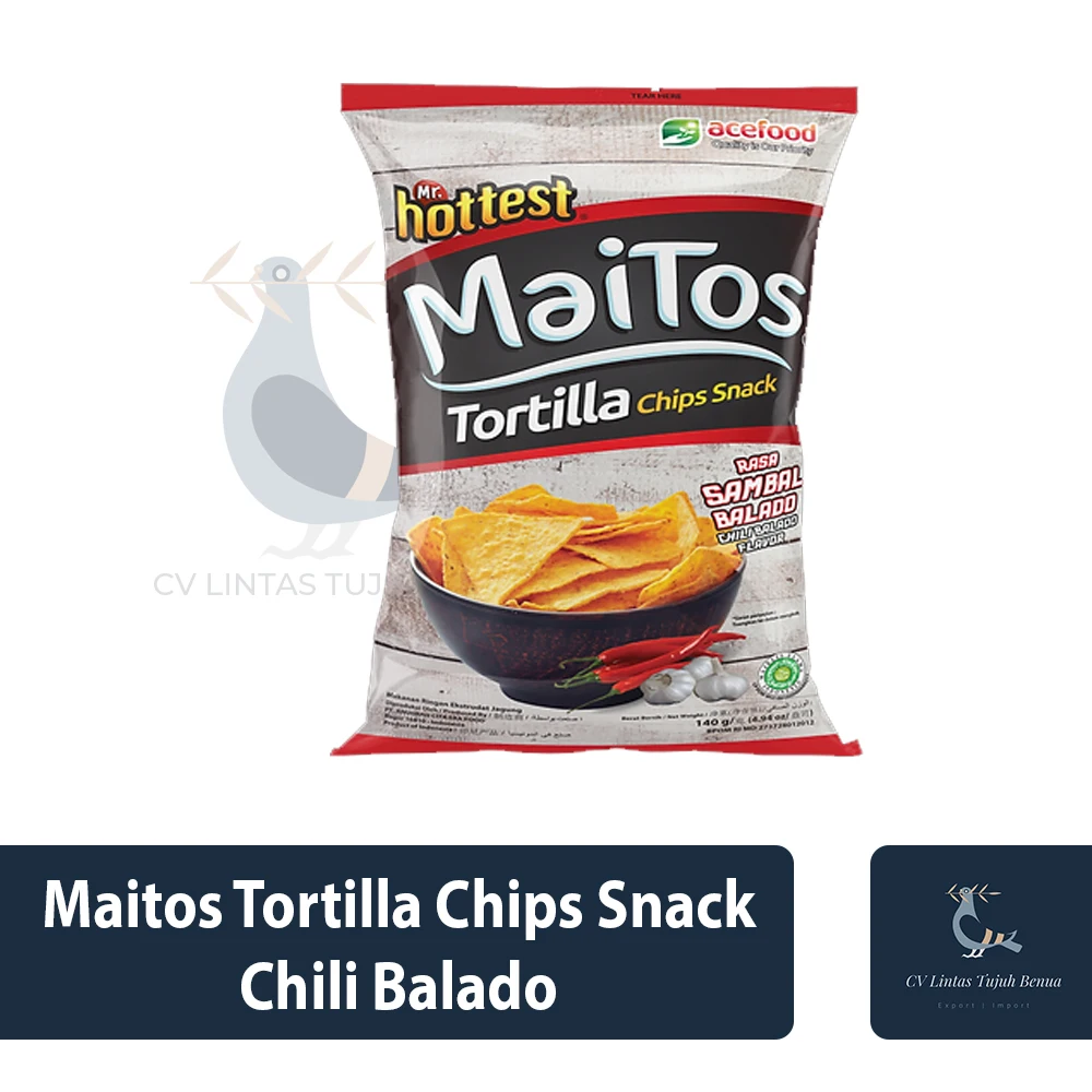 Promo Maitos Tortilla Chips Snack 140gr Chili Balado Spicy Flavor Corn ...