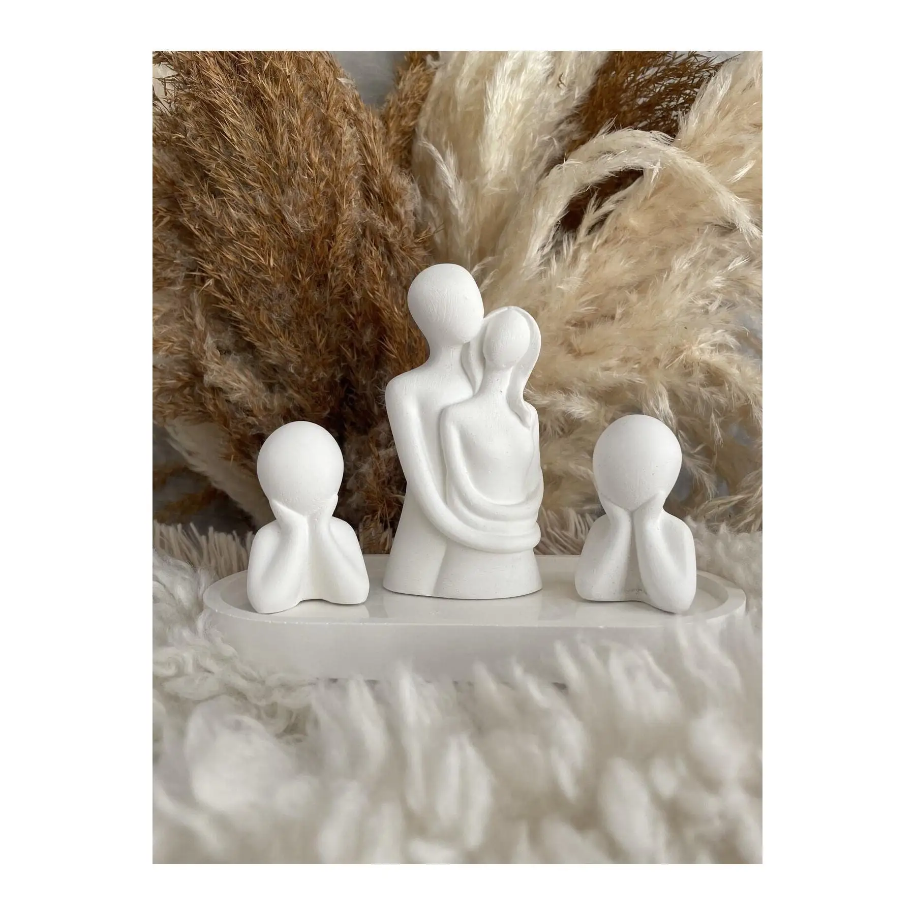 Decorative Family Object Figurine Set With 2 Children - Buy Family ...