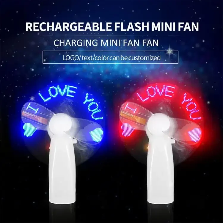 2023 New Mini Portable Handy Led Custom Message Battery Fan,Led Display ...
