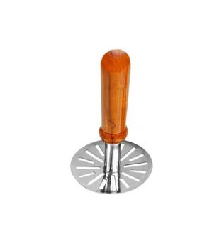 Stylish Steel Pav Bhaji/vegetable/potato Masher With Wooden Handle ...