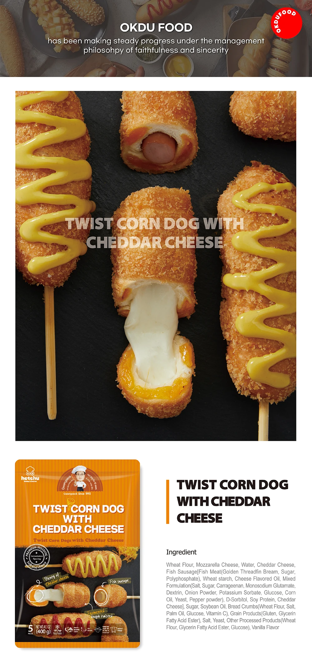Top Selling Hot Sale Korean Street Food Korean Hot Dog Twist Corn Dog ...