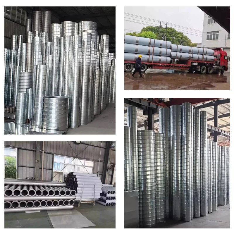 Galvanized Steel Spiral air Duct Metal air Ducts Ventilation Pipes Hvac ...