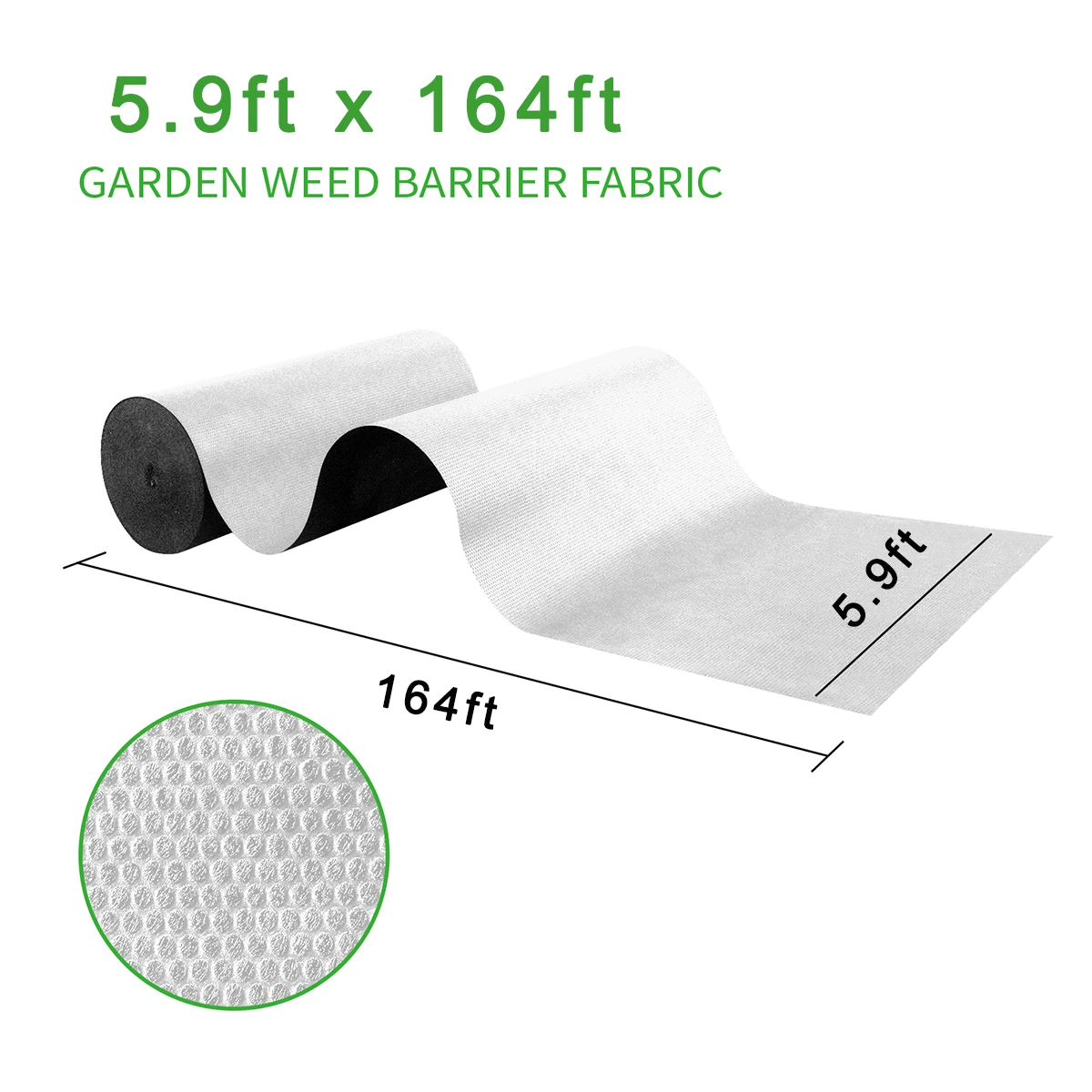 3m X 50m Weed Barrier Landscape Fabric Heavy Duty 9.8ft X 166ft Thicken ...