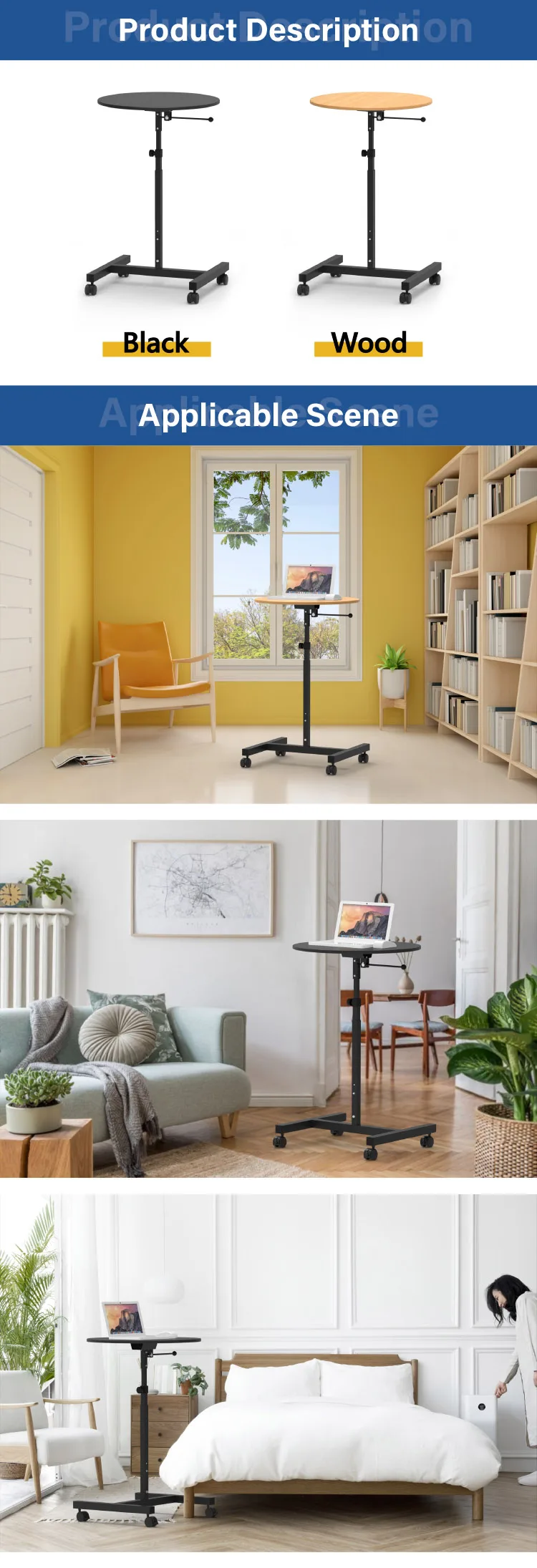 Height Adjustable Trolley Desk - Buy In Hoogte Verstelbaar ...