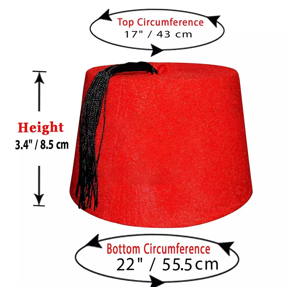 2023 Fez in Turkey Fez Kufi Quality With Tassel 100% Wool Felt Turkish ...