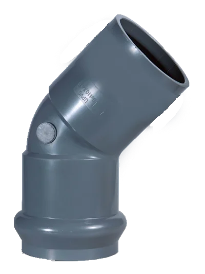 Pvc Rubber Joint Fittings Pn10 45 Deg Elbow (f/s) For Water Supply ...