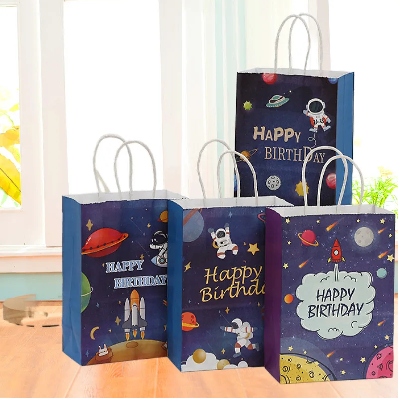 Outer Space Gift Bags Favor Goodie Bags Paper Treat Bags for Kids ...