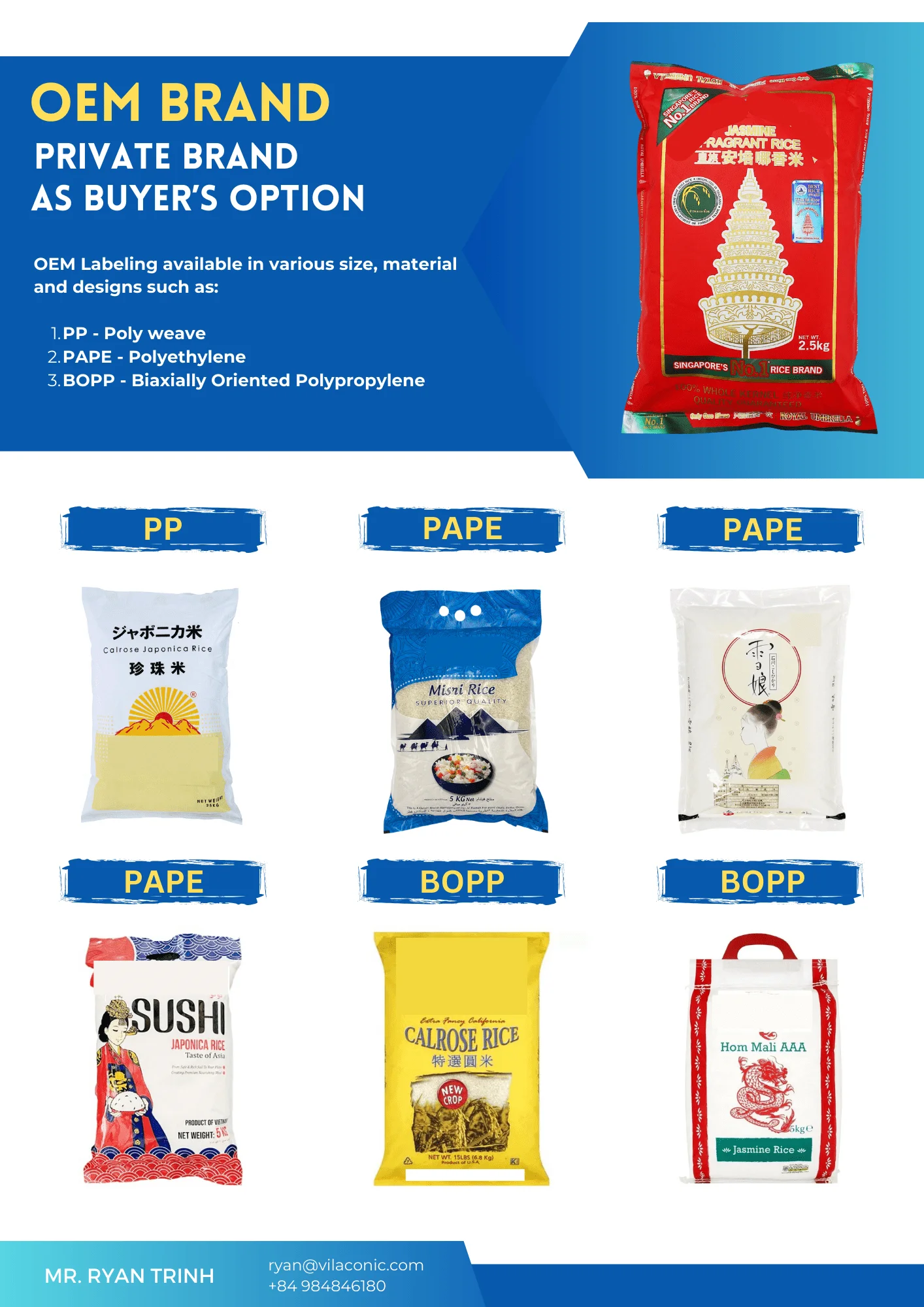 Calrose Rice Medium Grain Sushi Rice From Pacific in Vietnam Perfect ...