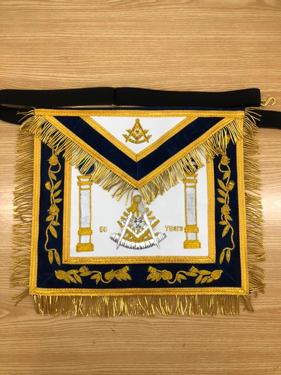 Masonic Regalia White Plain Masonic Apron Customized Hand Embroidery Custom Fabric Masonic ...