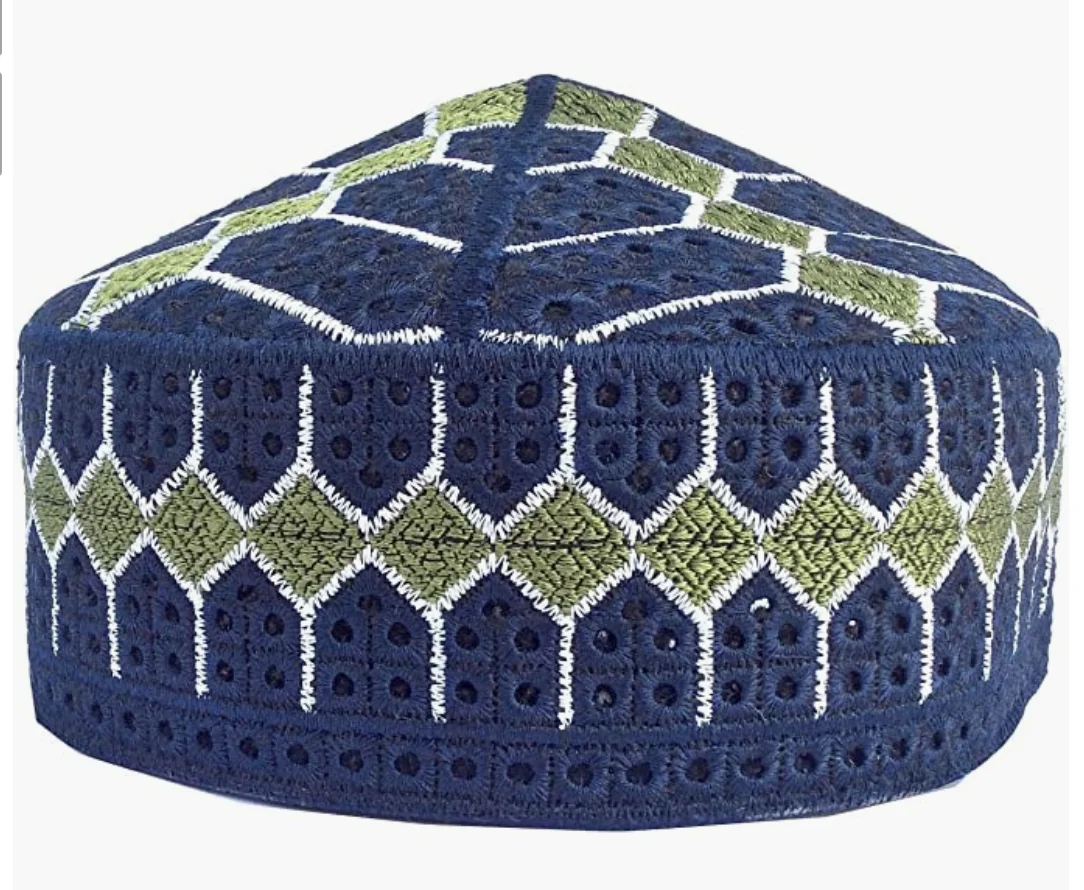Embroidery Islamic Kufi takke Praying Beanie Hat Kofia Topi Hat ...