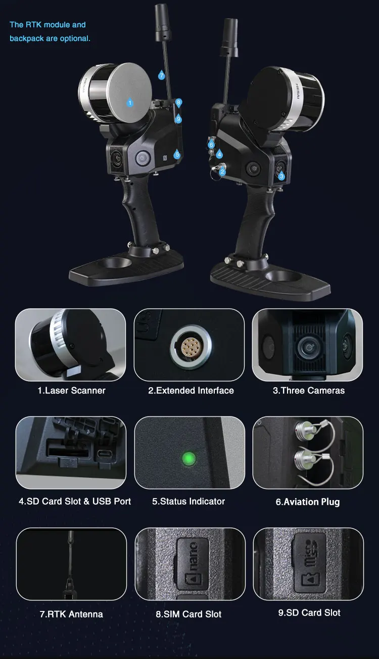 High-Precision Handheld 3D Laser Scanner - SLAM100 Lidar Scanner