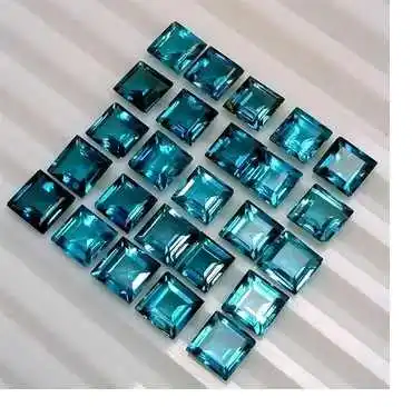 Natural London Blue Topaz Square Cut Gemstones Wholesale Loose Semi ...