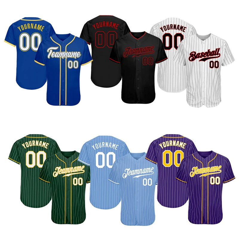 High Quality Baseball Jersey Uniform Blank Custom Kids Wholesale ...