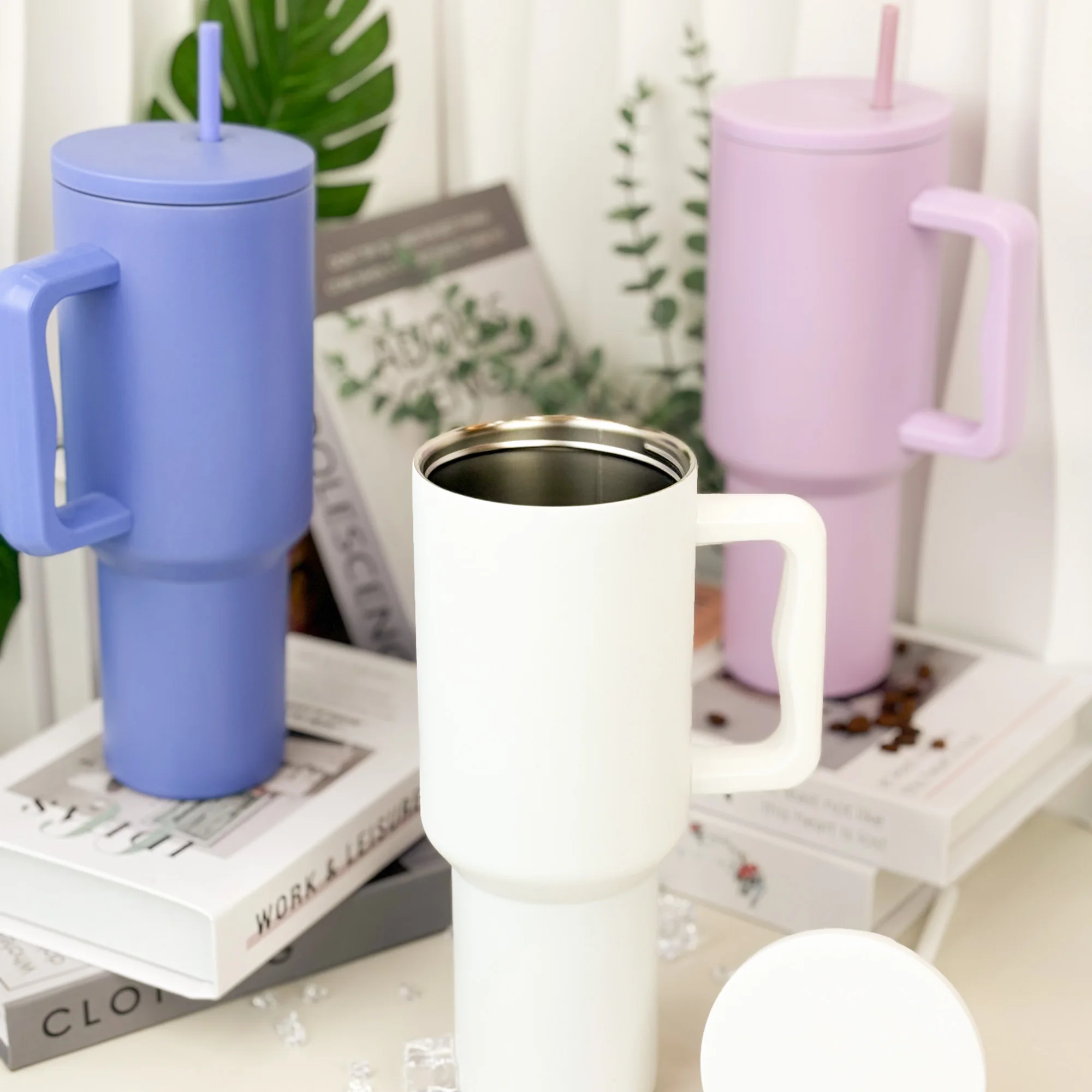 Stainless Steel Insulated Reusable Water Bottle Leak Proof Coffe Cup ...