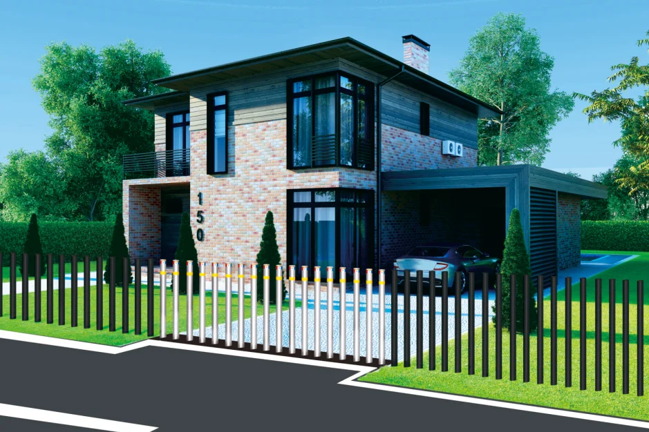 Fully Automatic Hydraulic Lifting Column Guardrail Rising Bollard ...