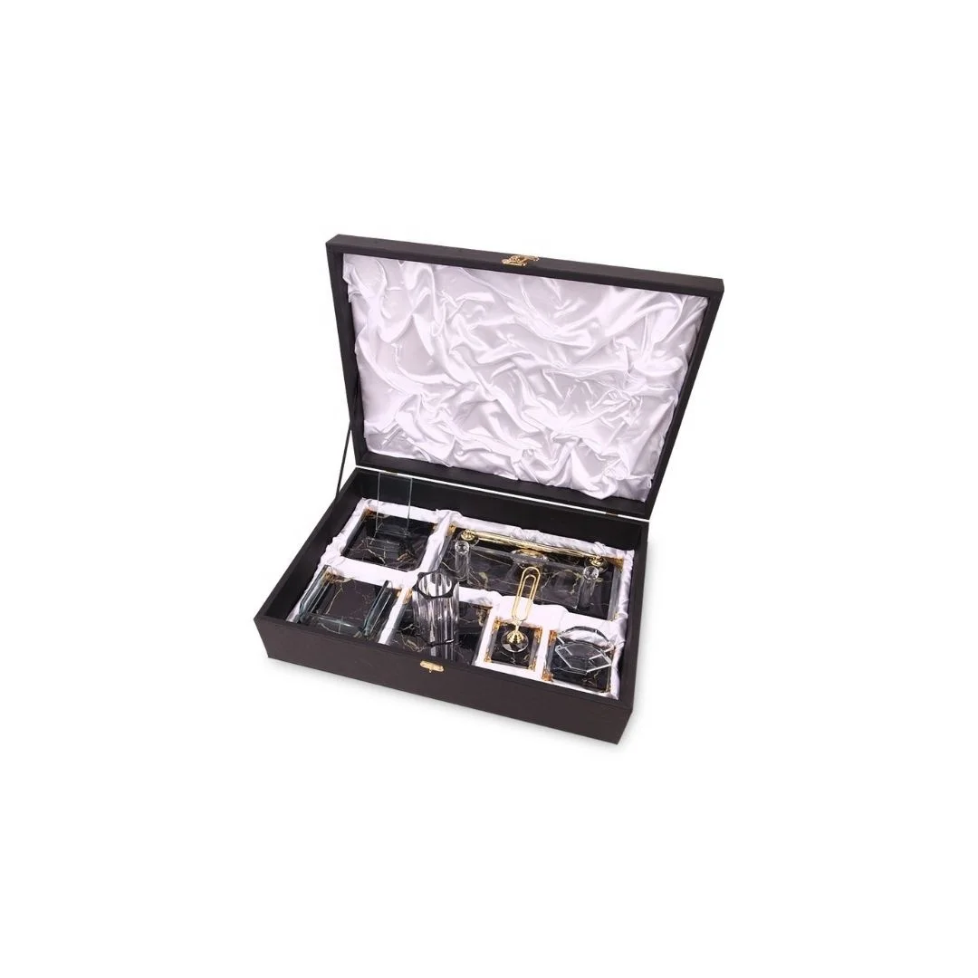 Personalized Crystal Office Desk Sets For Gift Table Decor Items Office ...