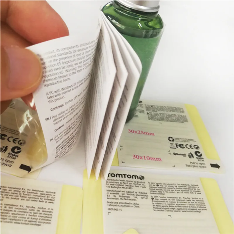 Custom Manufacture Adhesive Multi Layer Booklet Label Sticker 3/4 Page ...