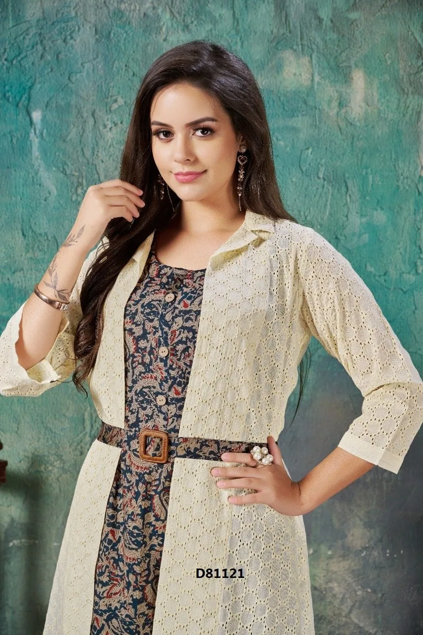 New Ladies Kurti Crop Top Stylish Hot Selling Girls Kurtis With Jacket For This Season By Dgb ...