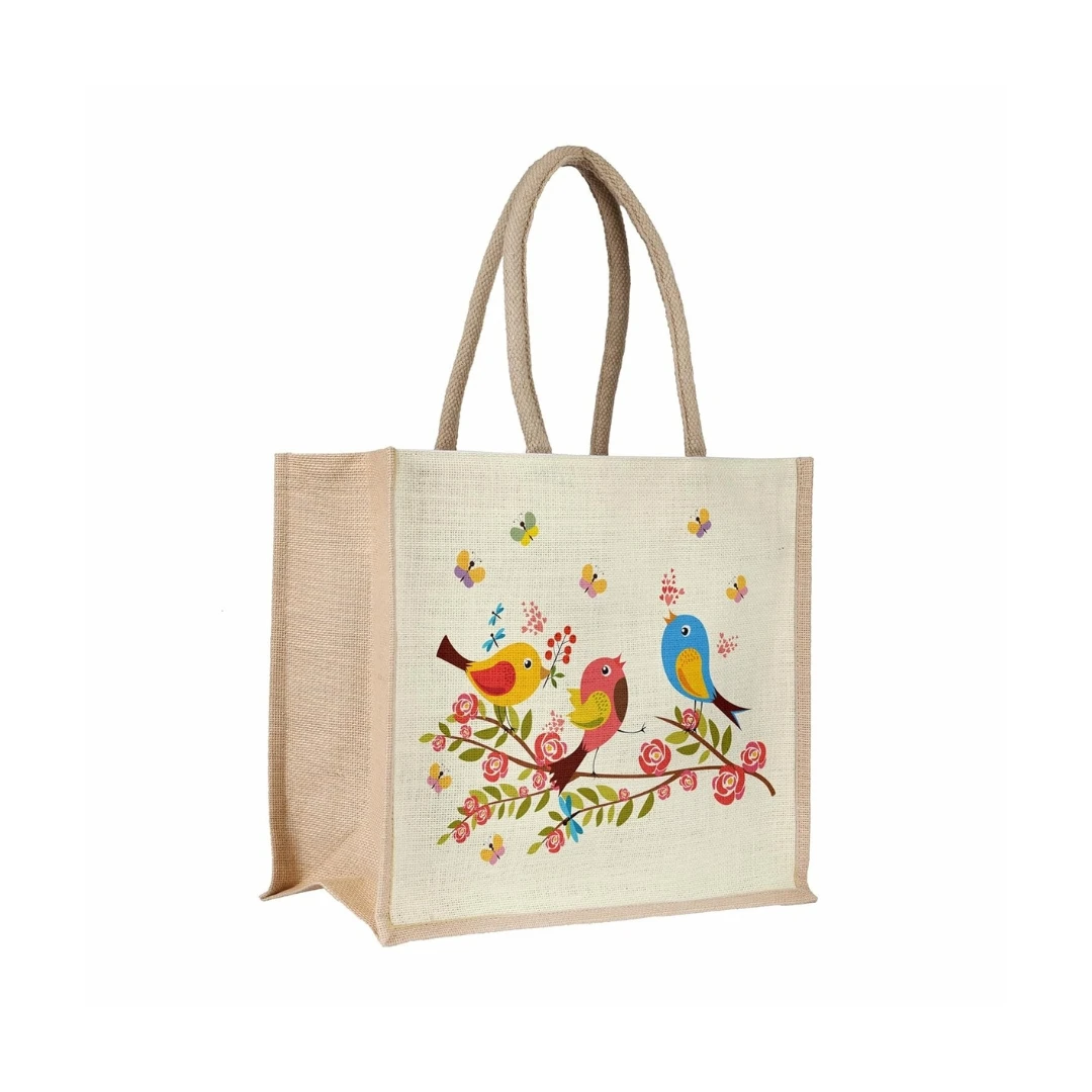 High Quality Dual Tone Jute Carry Bag Wholesale Personalized Jute Bag ...