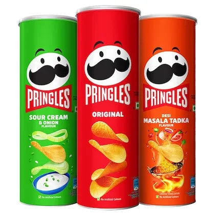 Pringles Salty Fried Chip Hard Texture in a Box Packaging Pringles ...