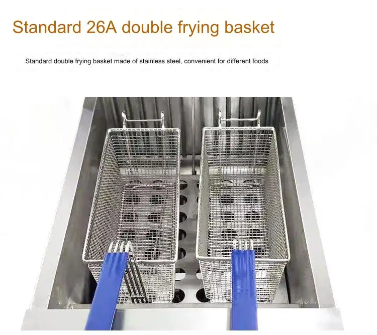 Large-diameter Oil Drain Valve Electric Fryer Fried Chicken Burger Shop ...