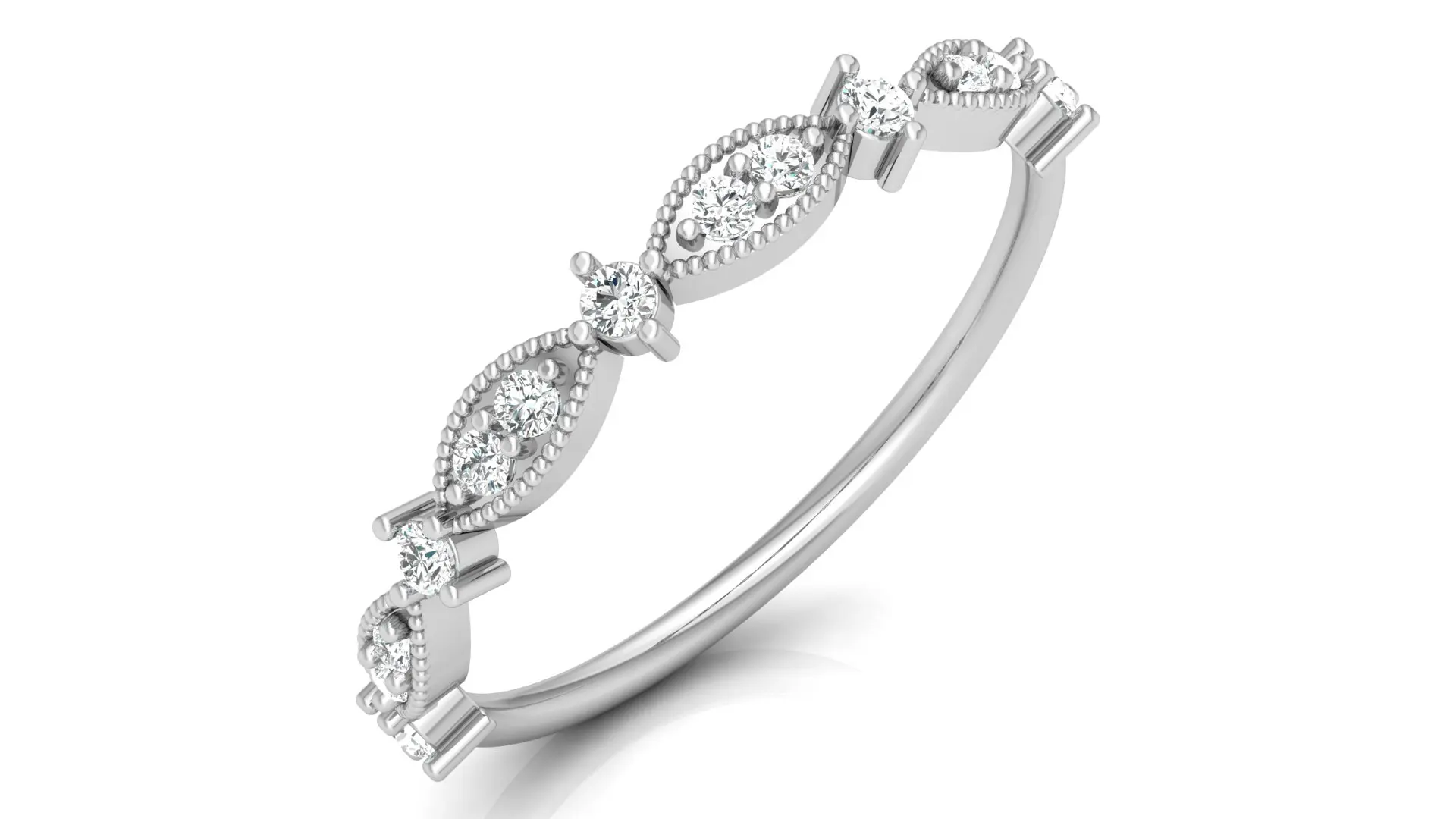 Janani IGI Certified Engagement Ring 9K to 22K Rose Gold with 13 round ...