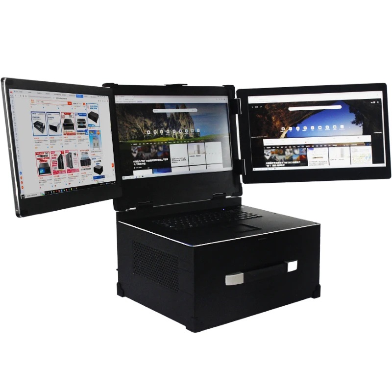 Multi Display Portable PC Computer 17.3 Inch Full HD 1080p LCD Screen ...