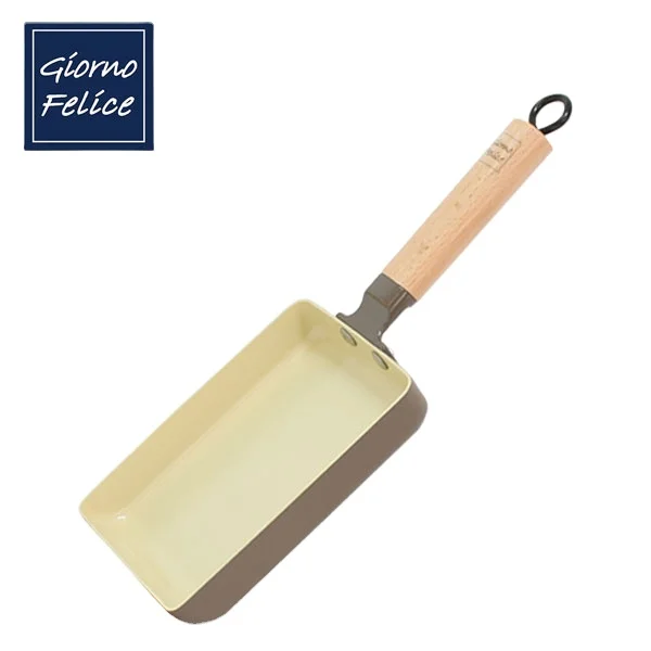 Induction Multi Rectangle Frying Pan Brown Convenient Wood-finished ...