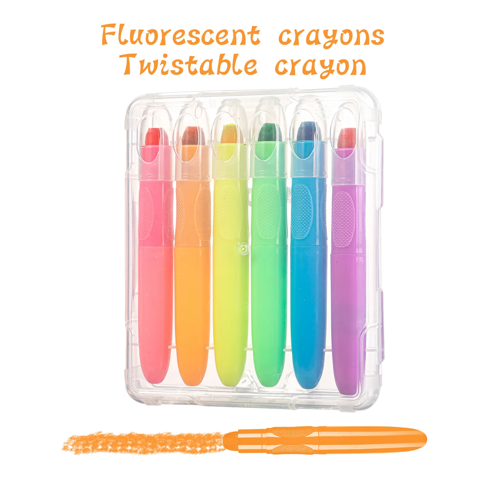 6 Colors Crayons DIY Art Painting Graffiti Large Capacity Color Bright ...