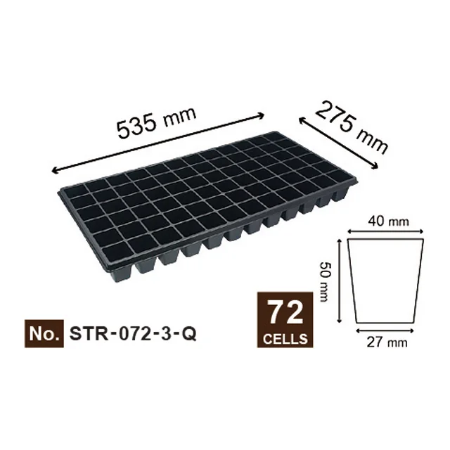 Seeding Tray Nursery Tray Planting 72 Cells square Hole Hydroponic ...