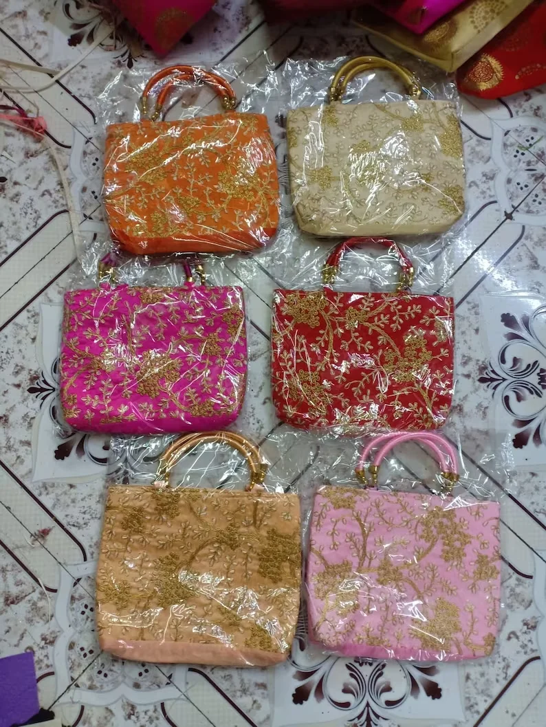 Traditional Indian Potli Women Handbag Handmade Bag Mother Gift Diwali ...