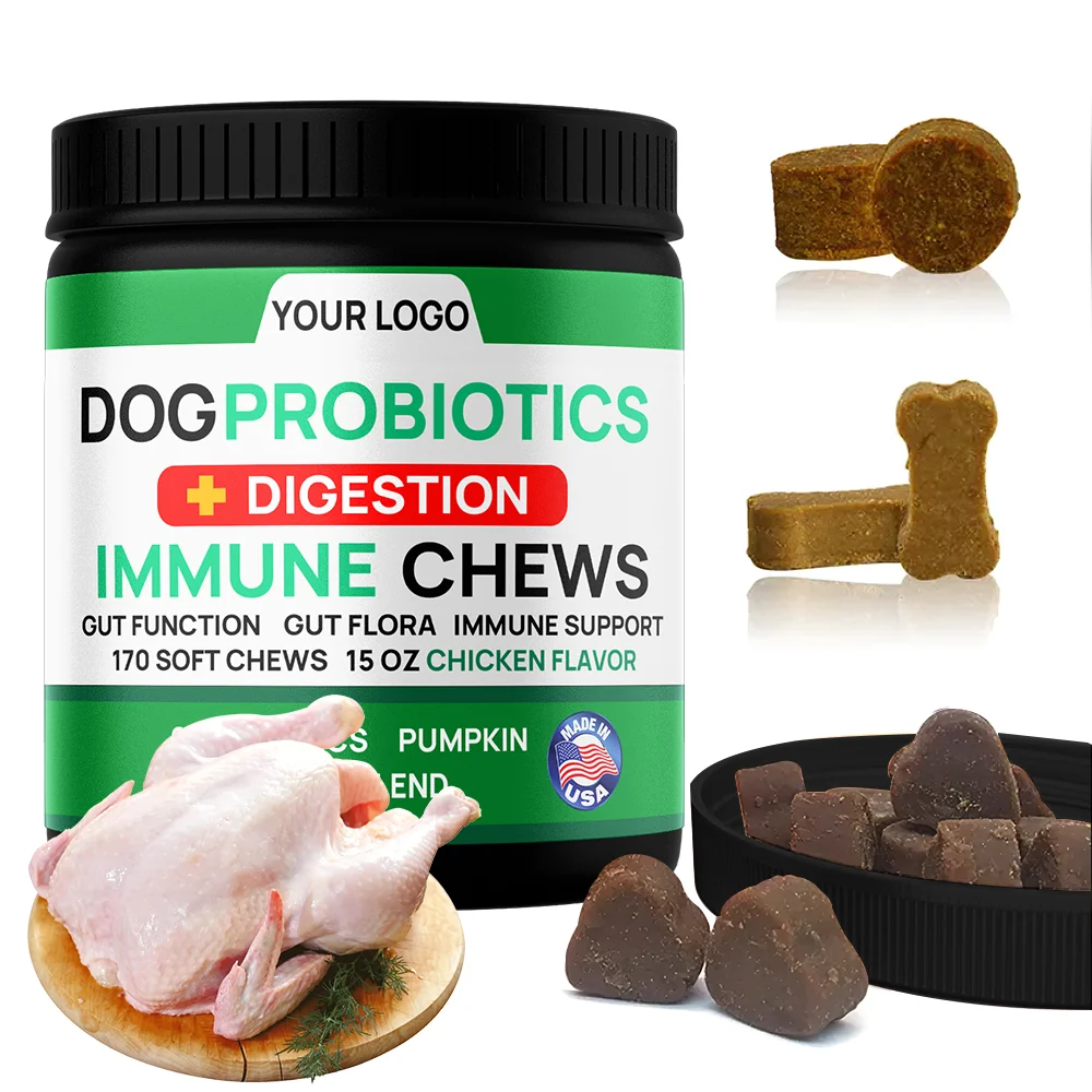 Stomach Guard |custom Digestive Probiotics Soft Chews Dogs Cats Pet ...