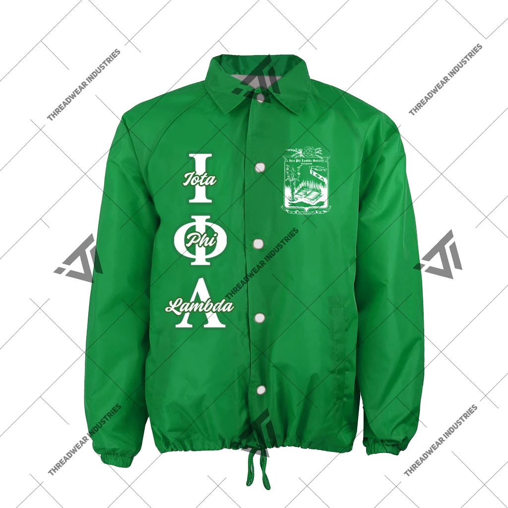 Custom Greek Iota Phi Lambda Sorority Clothing Embroidered Line Jacket Crossing Jacket Sorority ...
