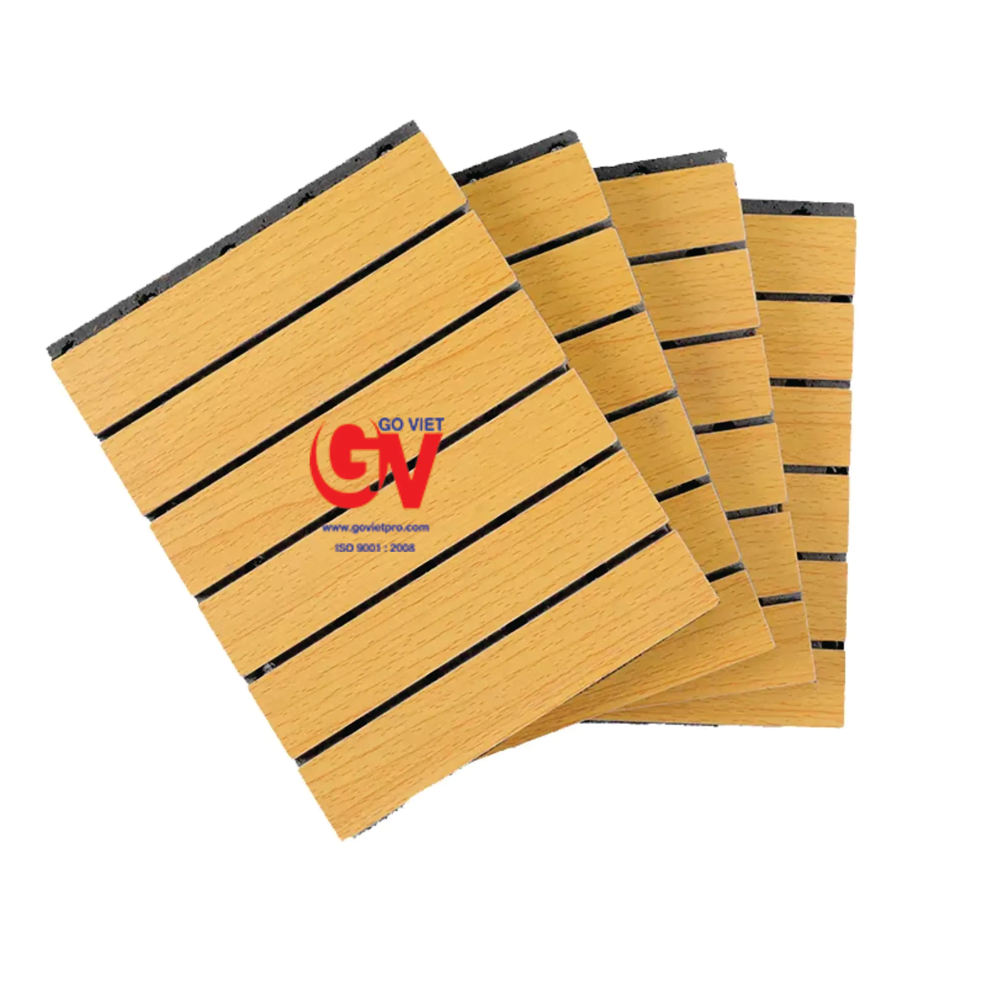 Govietpro MDF Acoustic Panels Wood Grooved Sound Absorbing Plate for ...