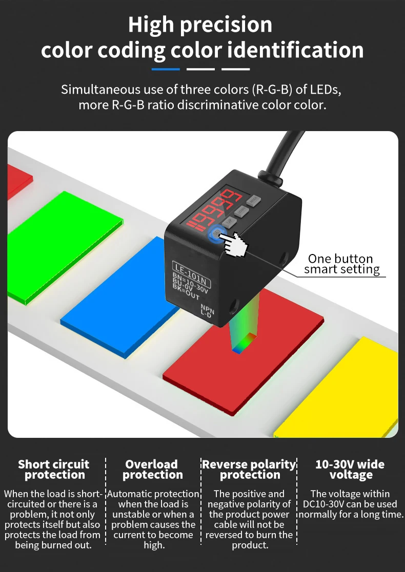Leraun Smart Color Mark Sensor Eye Mark Sensor Packaging Detection