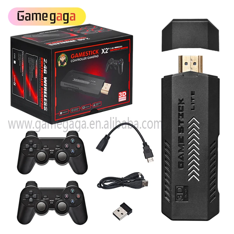 X2 Game Stick 4k Gd10 Plus Ye Retro Video Game Console Hd 64gb 30000 ...