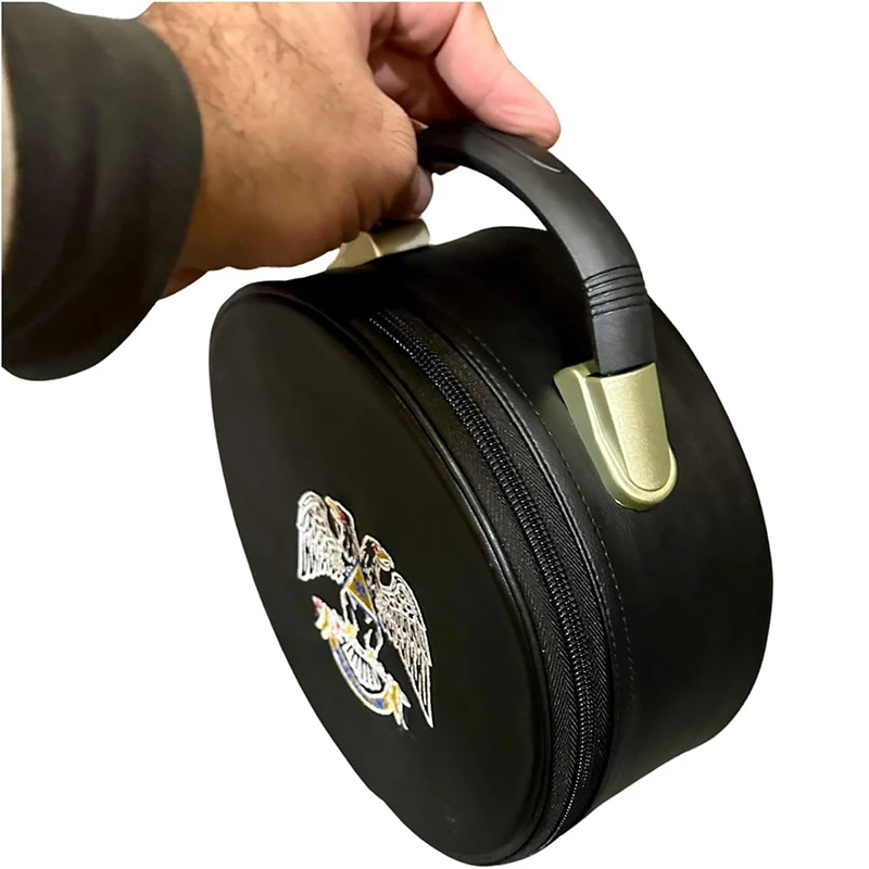 Masonic 32 Degree Crown Cap Case Black Embroidery Hat Carrying Case ...